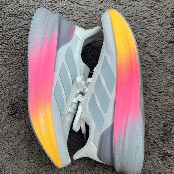 adidas | Shoes | Adidas Womens Gradient Sneakers Pink Yellow And Gray ...